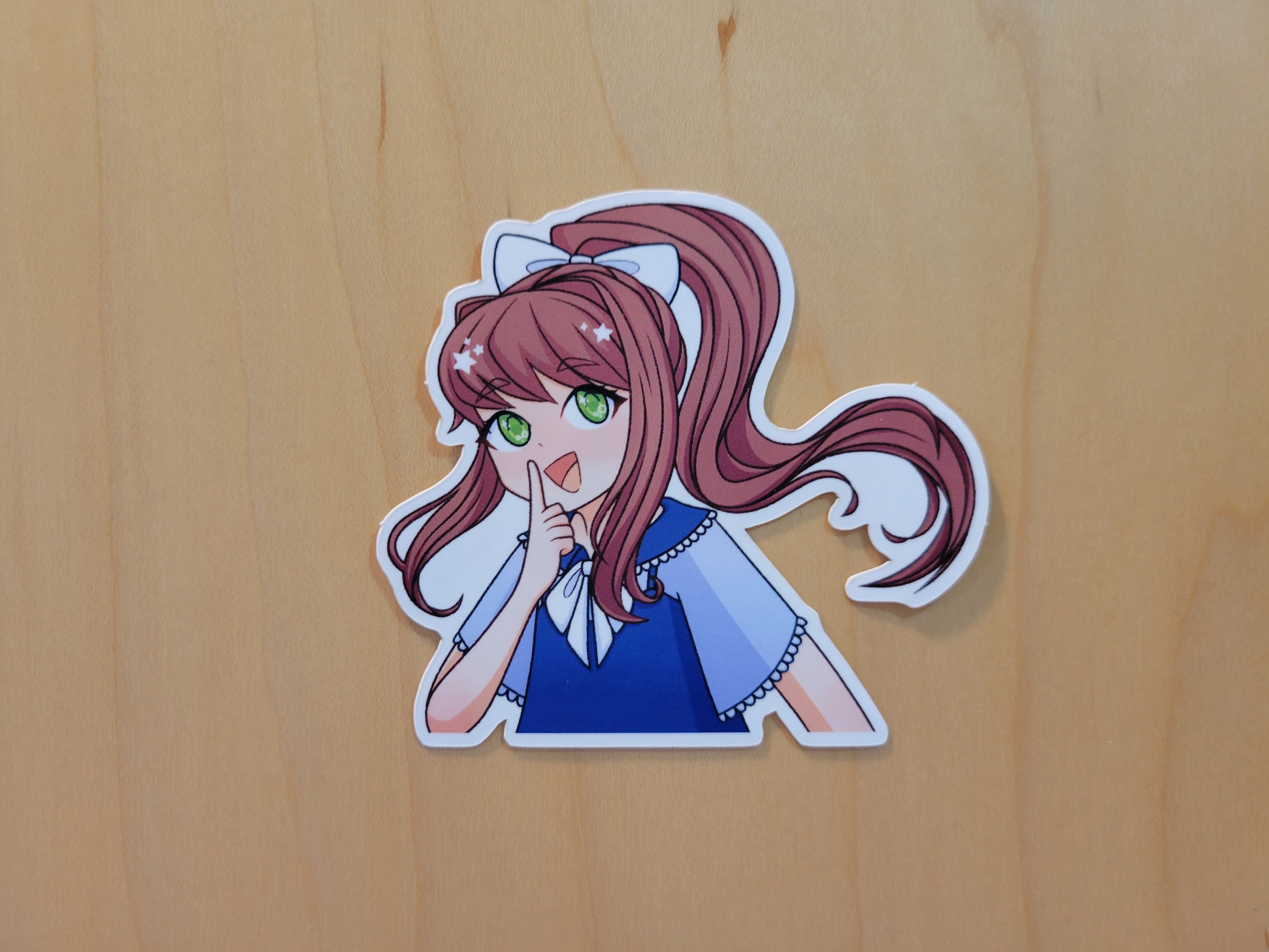 Doki Doki Literature Club Monika 3 Inch Matte Vinyl Sticker - Etsy