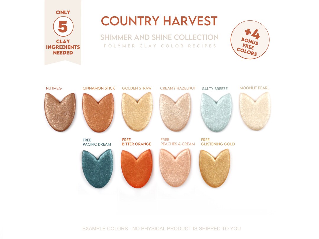 Polymer Clay Color Recipe - Country Harvest - Cernit Pearl and Cernit ...