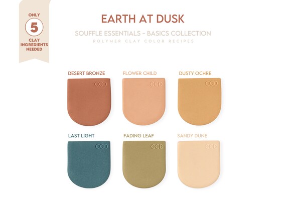 Polymer Clay Color Recipe Earth at Dusk Basics - Etsy