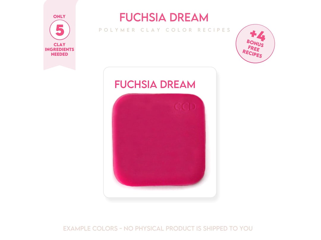 Polymer Clay Color Recipe - Fuchsia Dream - Sculpey Souffle & Premo ...