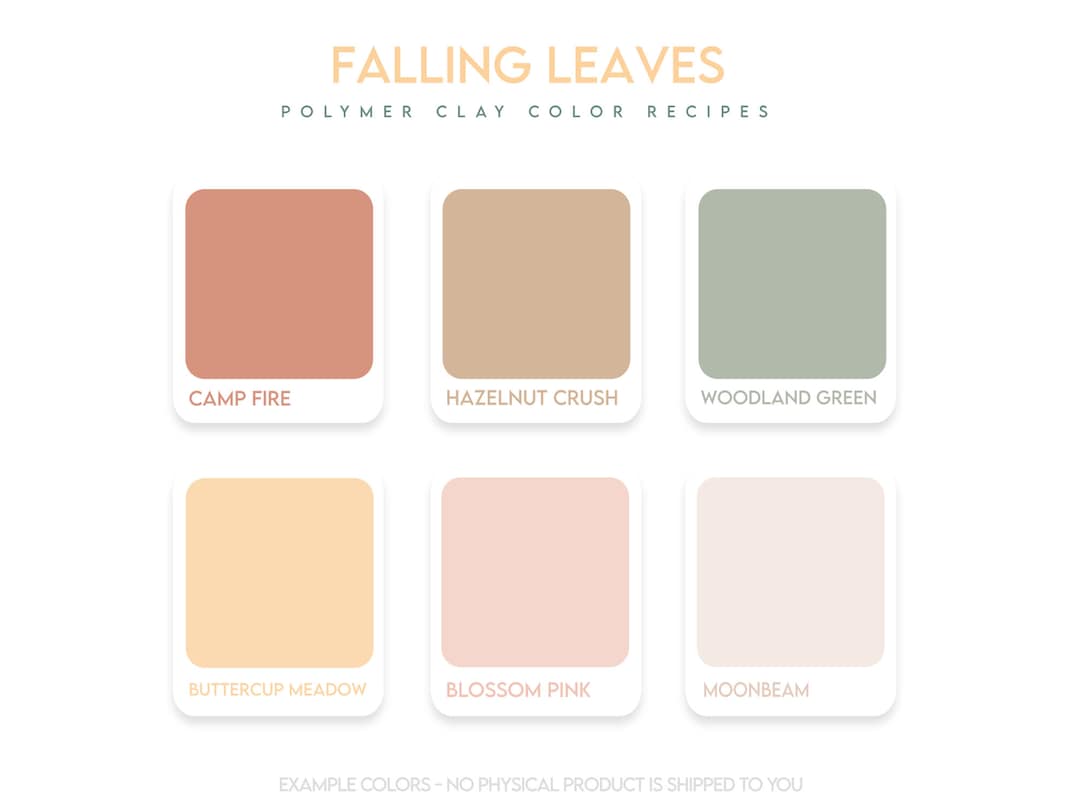 Polymer Clay Color Recipe - Falling Leaves - Sculpey Souffle & Premo ...