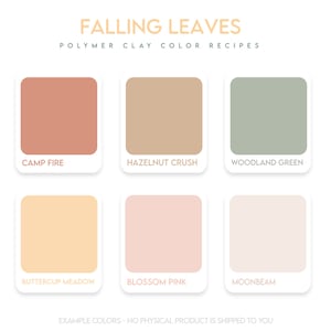 Polymer Clay Color Recipe - Falling Leaves - Sculpey Souffle & Premo ...
