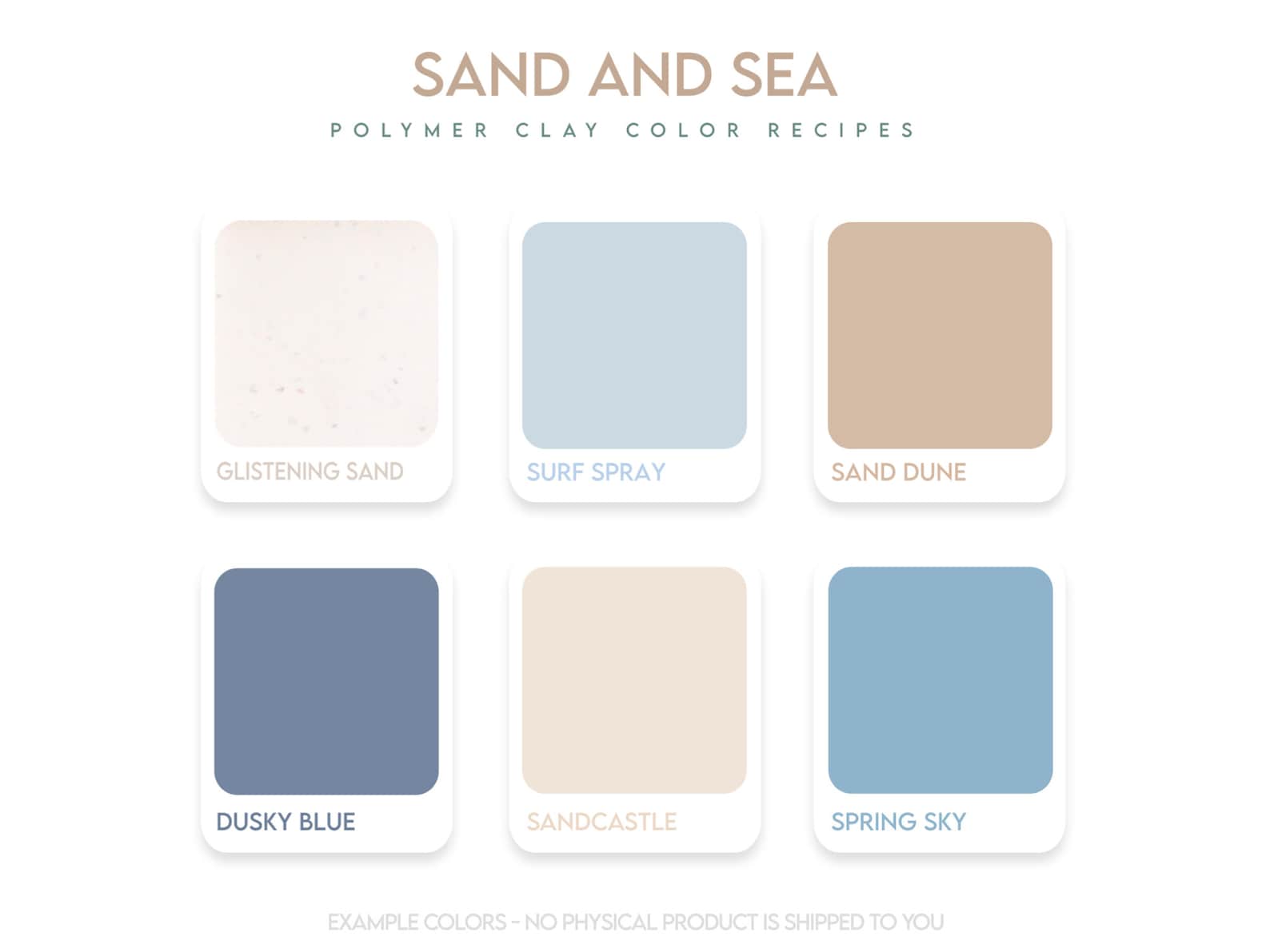 Polymer Clay Color Recipe - Sand and Sea - Sculpey Souffle and Premo ...