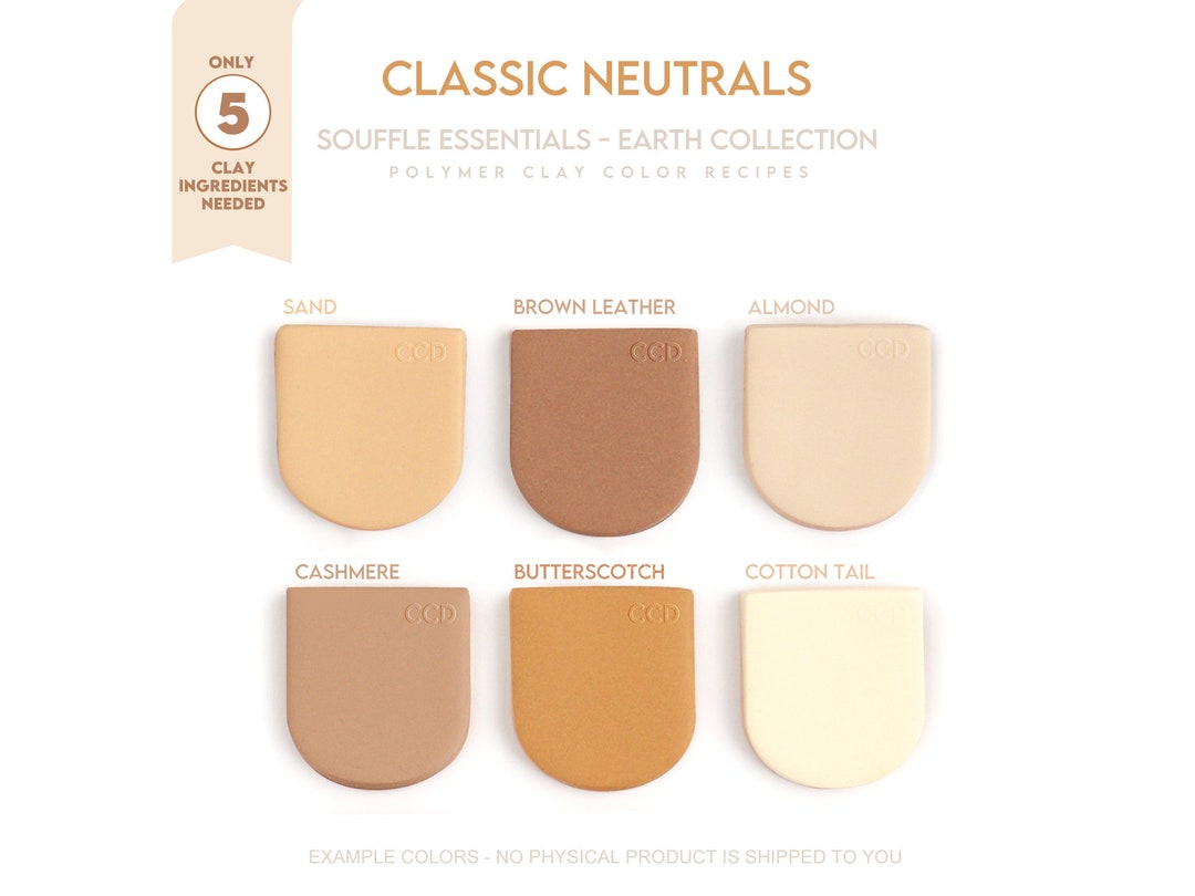 Polymer Clay Color Recipe - Classic Neutrals Earth Collection - Sculpey ...