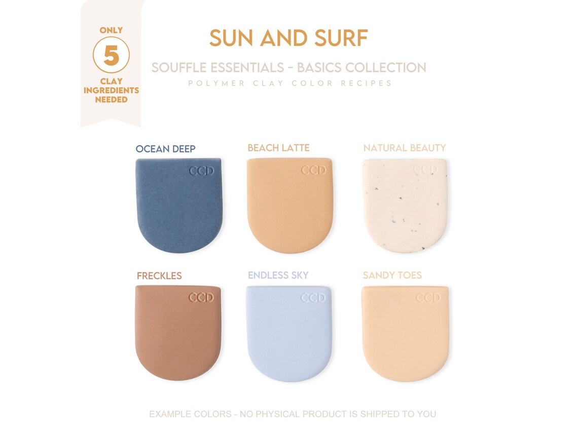 Polymer Clay Color Recipe - Sun and Surf Souffle Basics - Sculpey ...