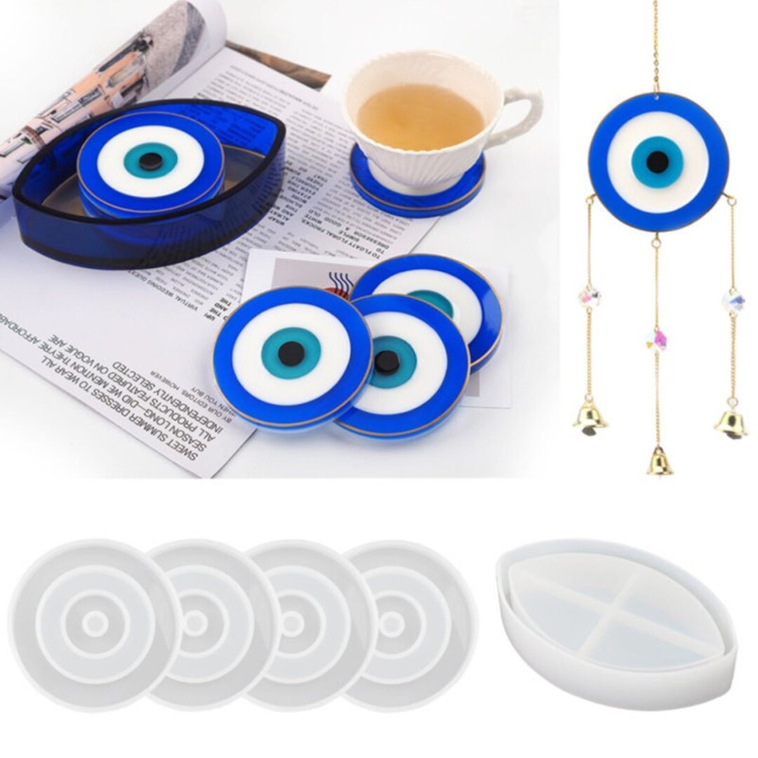 Greek Blue Evil Eye Resin Tray Mold Spooky Creepy Unique Eyeball ...