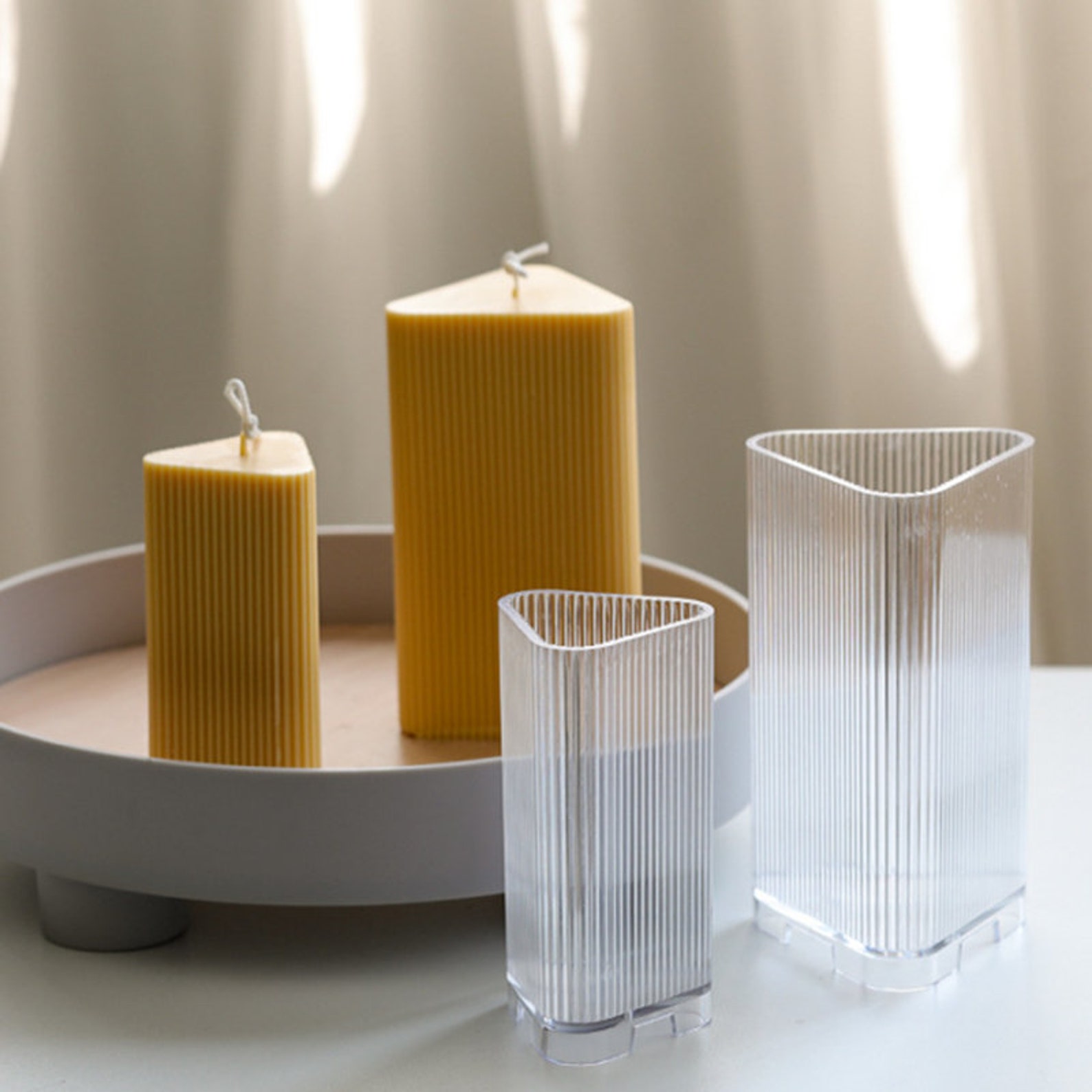 Unique Large Aesthetic Pillar Mold for Making Soy Wax - Etsy