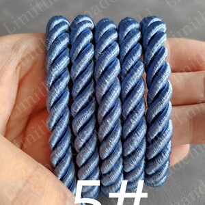 8mm Round Braided Cord, Rayon Rope, 8mm Satin Cord, 3-ply Twisted Round ...