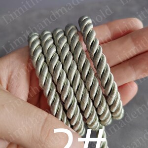 8mm Round Braided Cord, Rayon Rope, 8mm Satin Cord, 3-ply Twisted Round ...