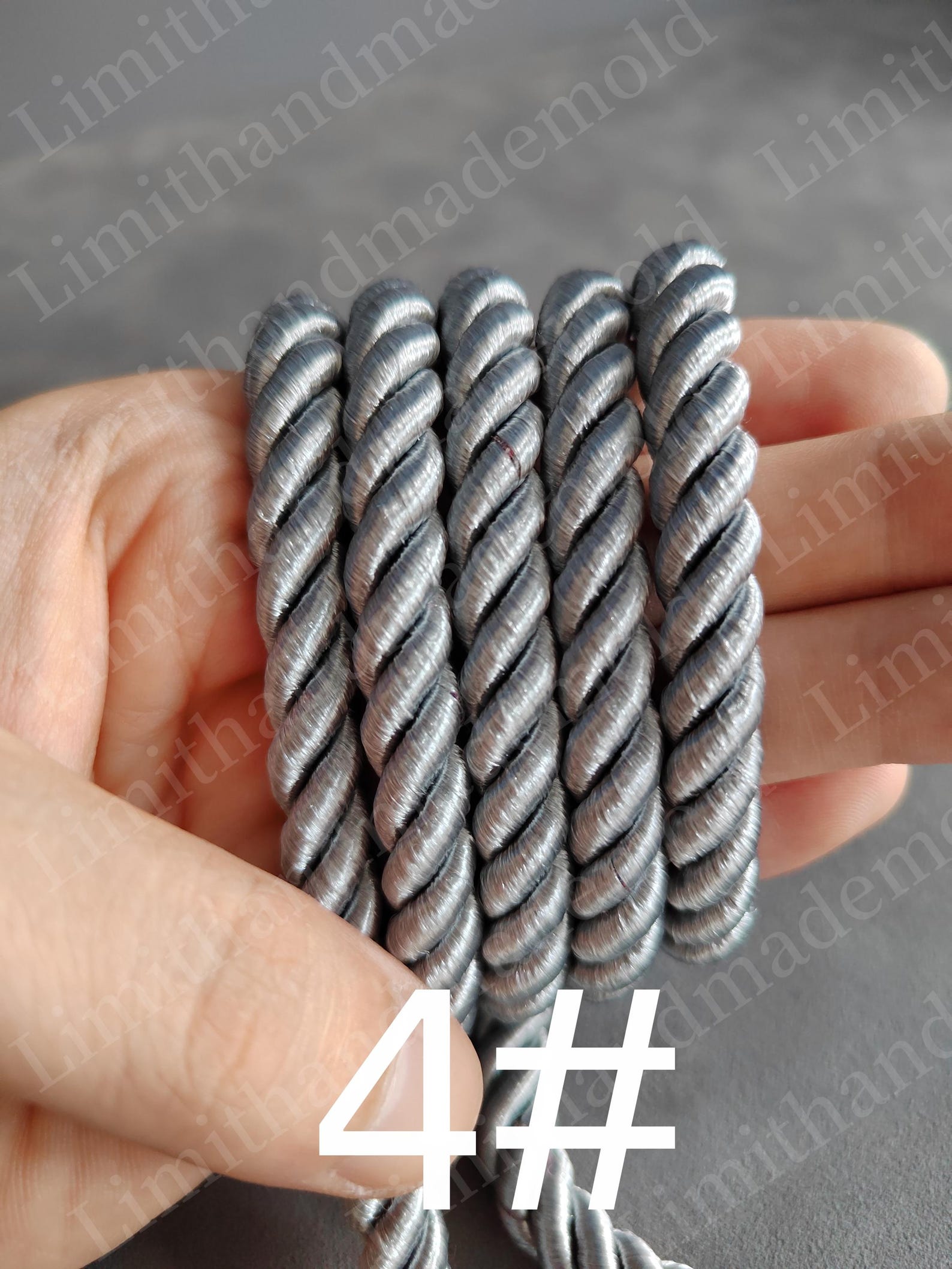 8mm Round Braided Cord, Rayon Rope, 8mm Satin Cord, 3-ply Twisted Round ...