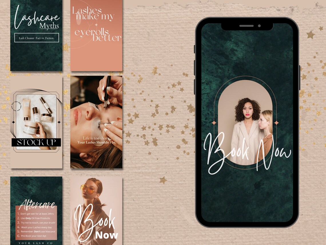 Luxury Lash Artist Social Media Posts Eyelash Extensions - Etsy