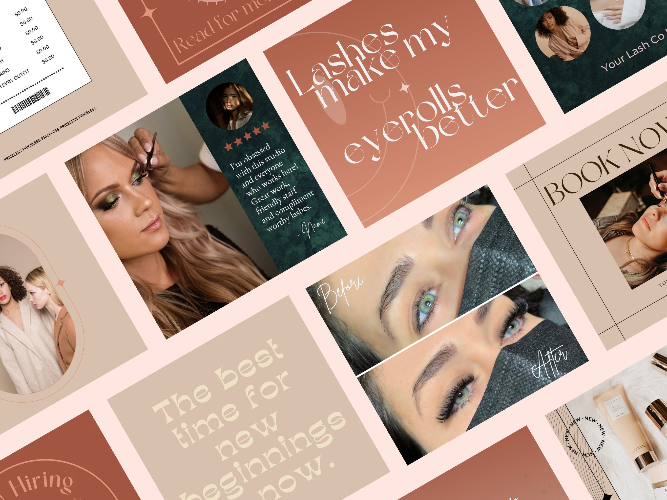 Luxury Lash Artist Social Media Posts Eyelash Extensions - Etsy