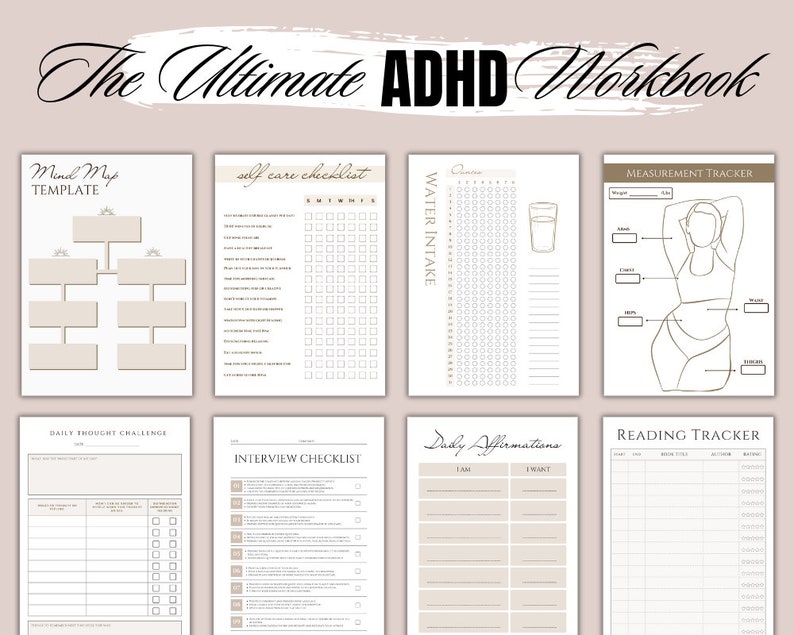 Adult ADHD Productivity Printables, ADHD Planner, ADHD Worksheet ...