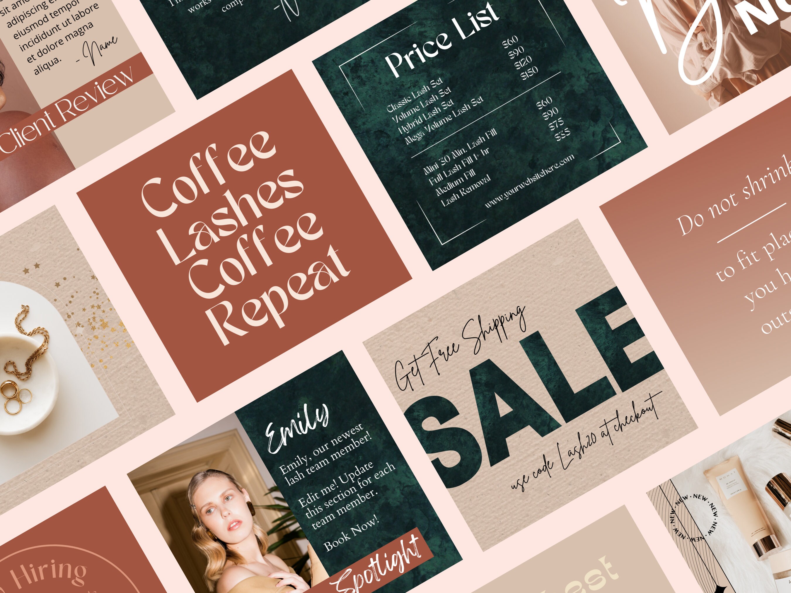 Luxury Lash Artist Social Media Posts Eyelash Extensions - Etsy