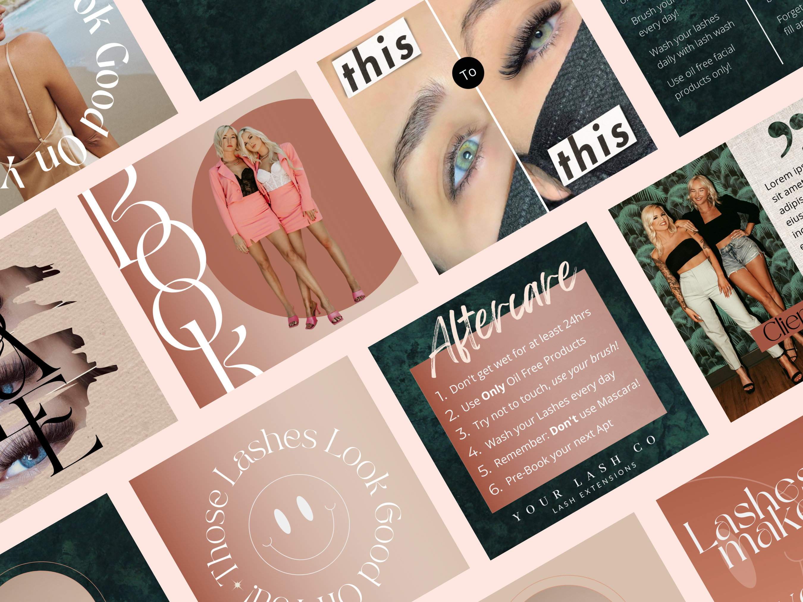 Luxury Lash Artist Social Media Posts Eyelash Extensions - Etsy