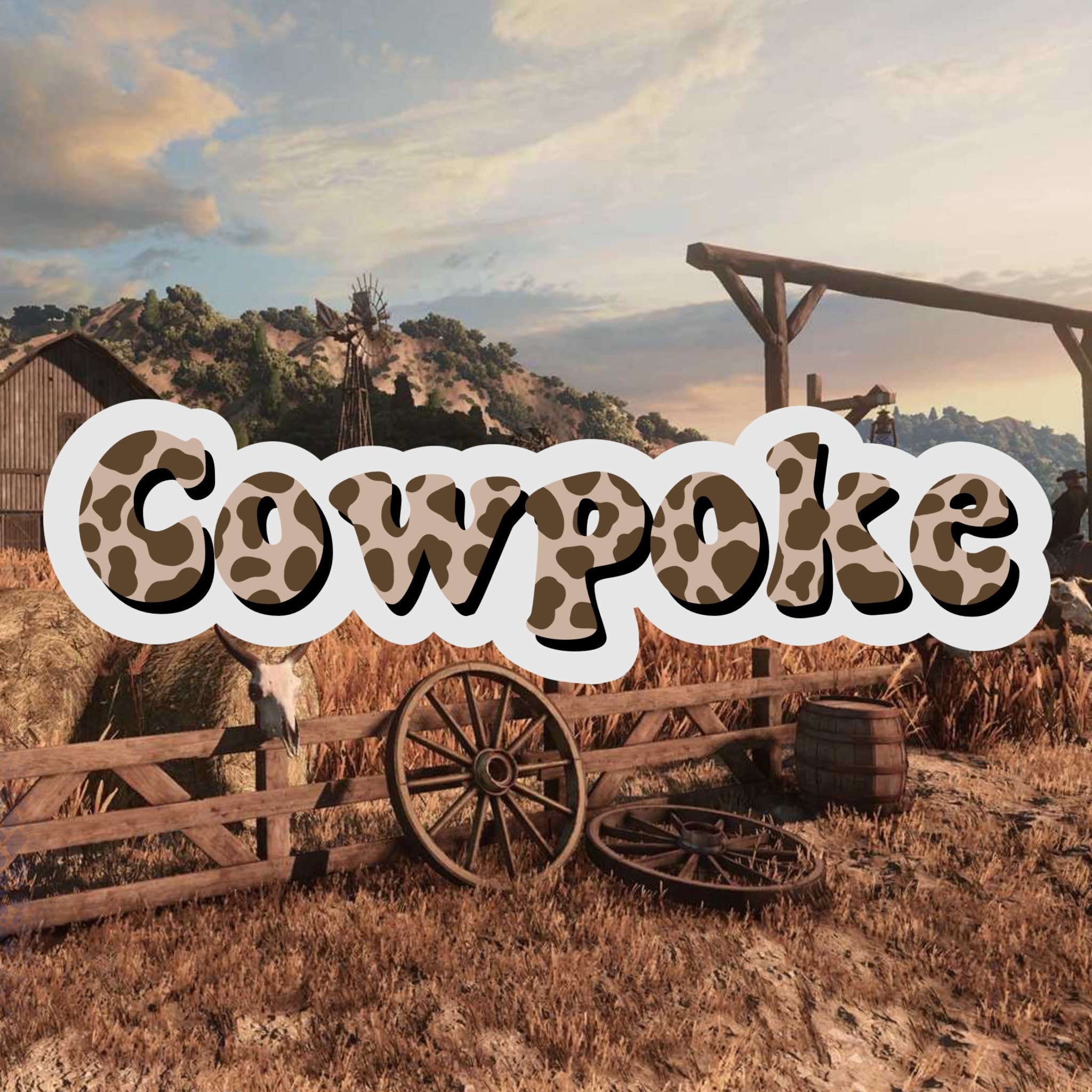 Cowpoke Sticker Western Sticker Colter Wall - Etsy