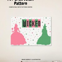 Wicked Pink Goes Good With Green Cross Stitch PDF Pattern - Etsy