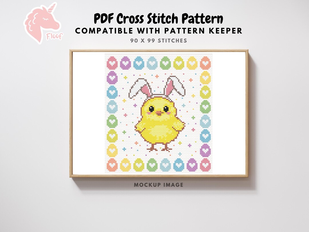 Cute Easter Chick Cross Stitch Pattern, Easter Cross Stitch, Adorable Cute Animal, Gifts for ...