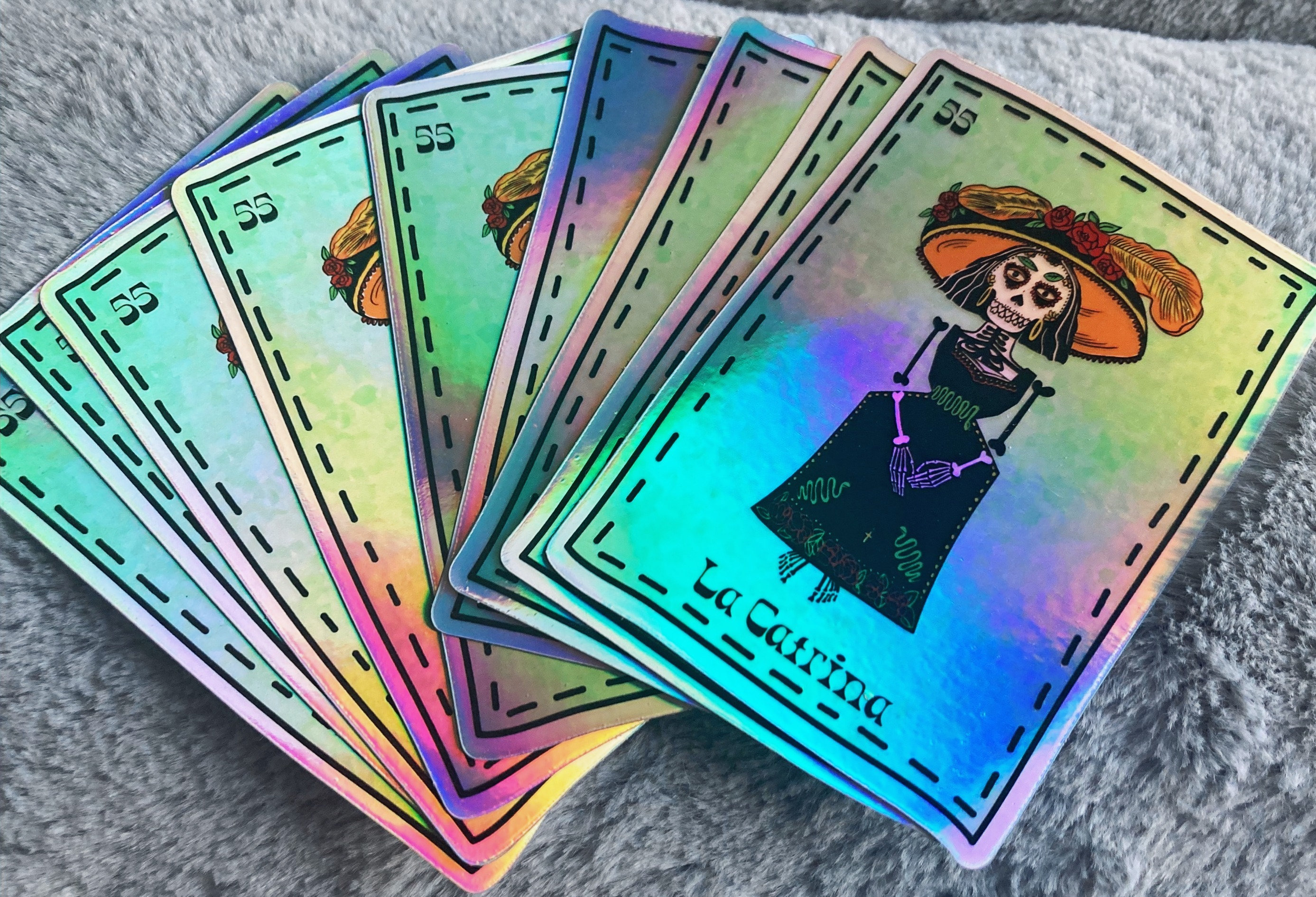 Loteria la Catrina Holographic Sticker - Etsy