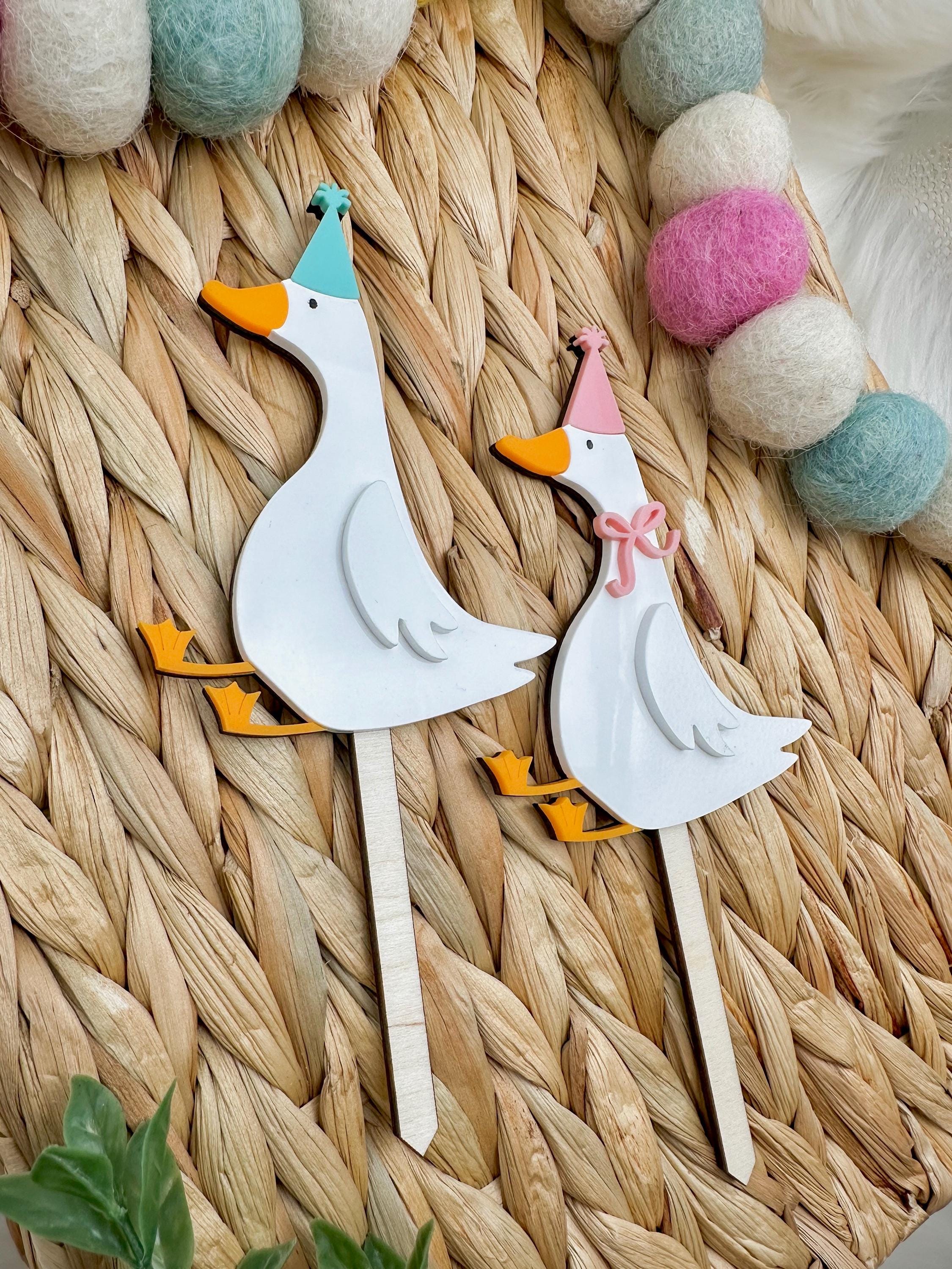 Goose Cake Topper, One Silly Goose, Goose Birthday Theme, Cake Topper ...