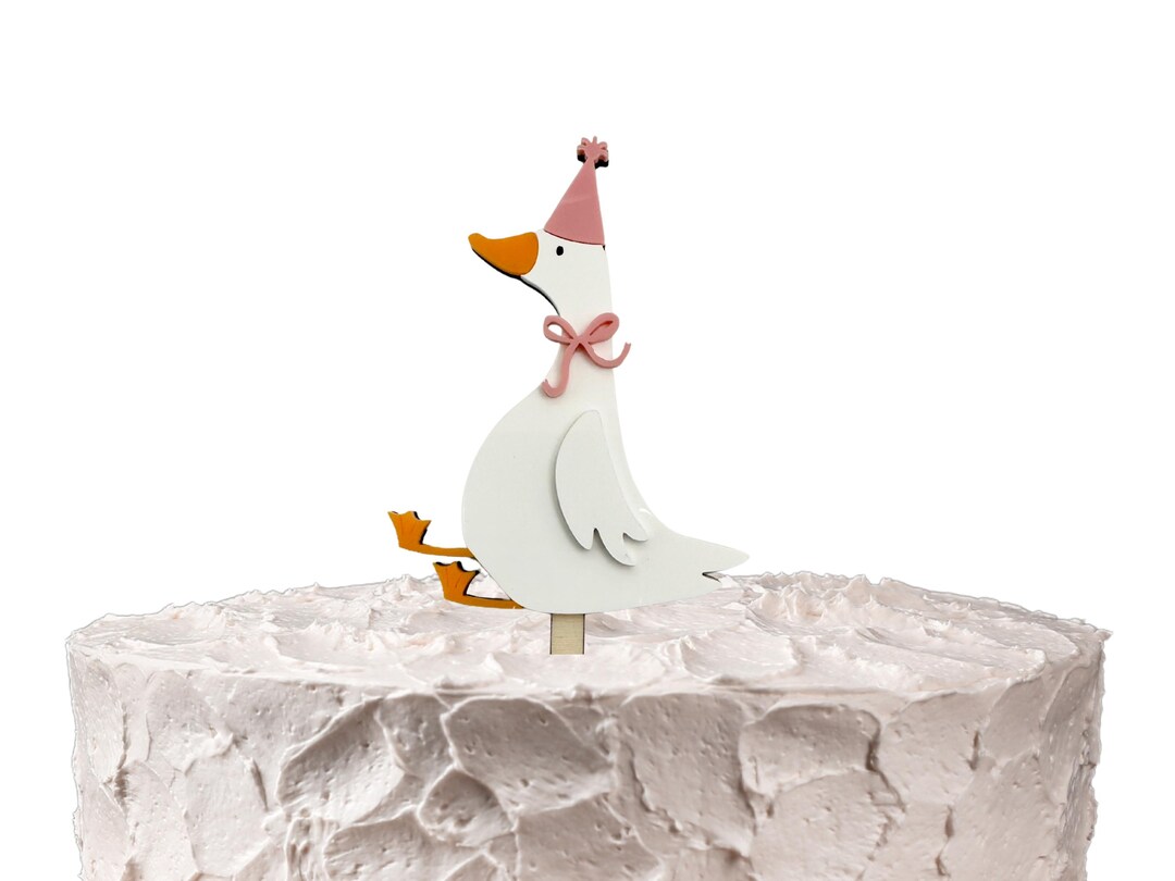 Goose Cake Topper, One Silly Goose, Goose Birthday Theme, Cake Topper ...