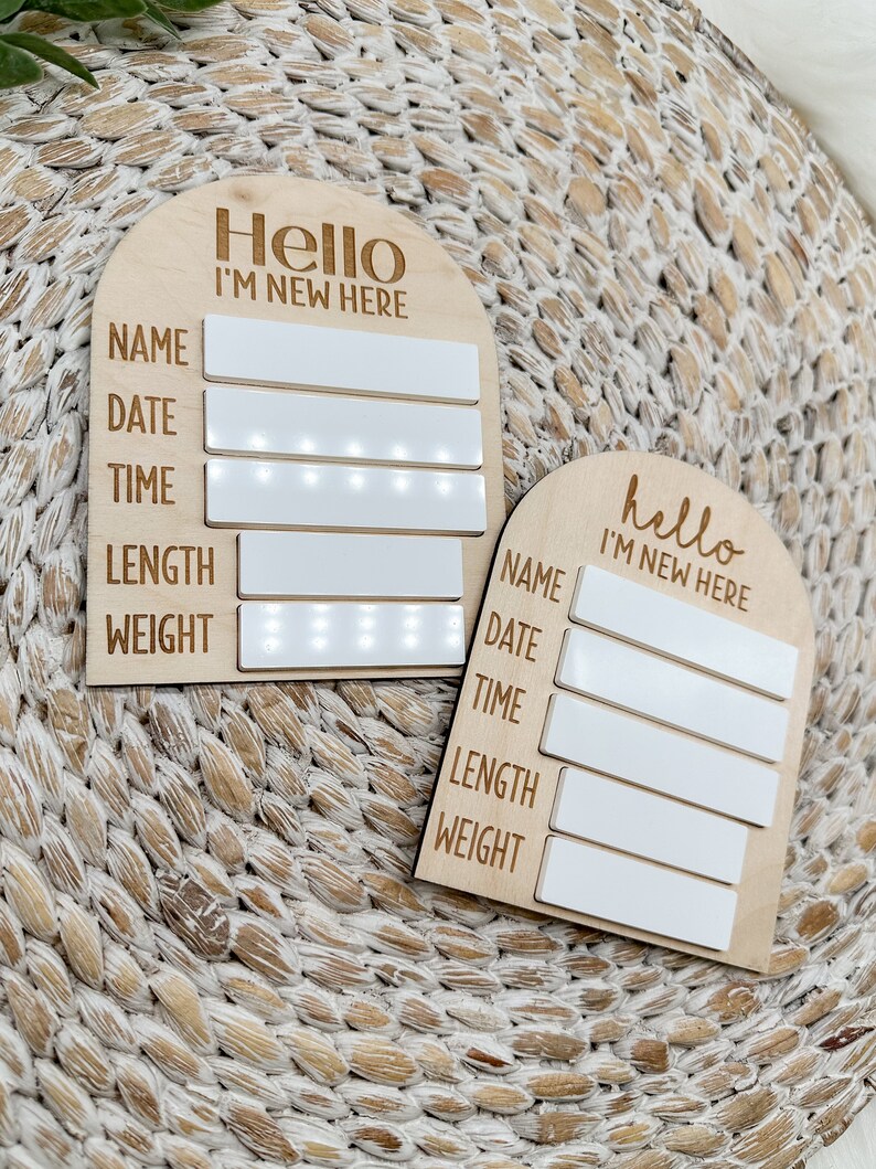 Birth Announcement, Whiteboard Birth Announcement, Baby Announcement - Etsy