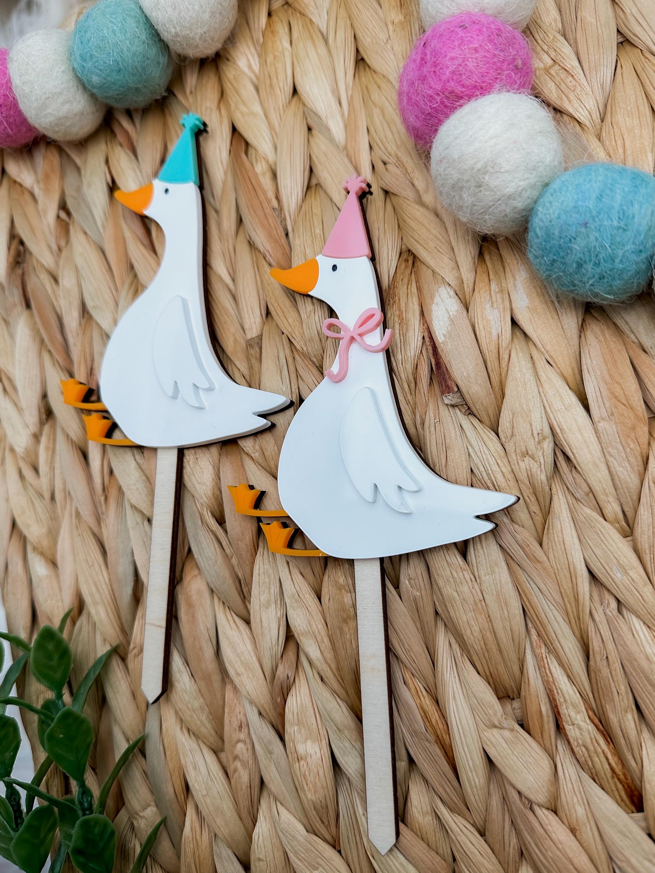 Goose Cake Topper, One Silly Goose, Goose Birthday Theme, Cake Topper ...