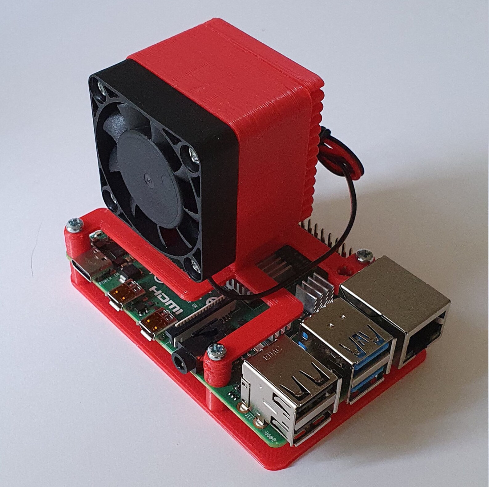 Red Ice Cube Turbo Cooler for the Raspberry Pi 4 with fan / | Etsy
