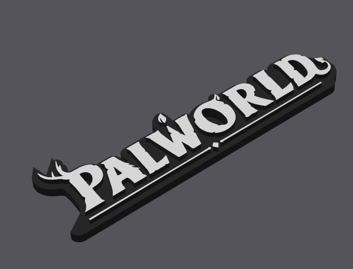 Palworld 3D Logo Multiple Colors 3D Printed Game Room Gamer Gift Decor ...