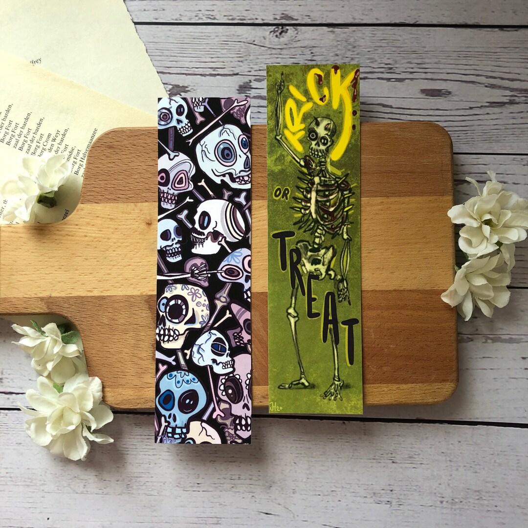 Halloween / Skulls / Skeleton Bookmarks - Etsy