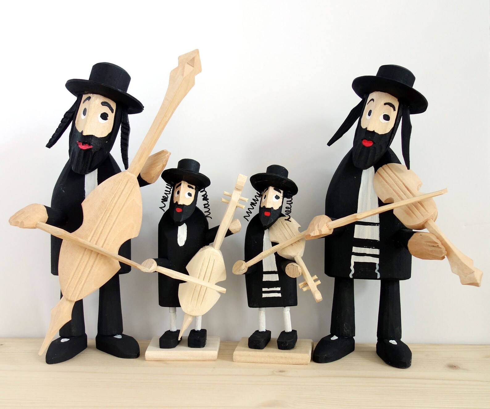 Jewish Musician With Violin / Jew Handmade of Wood / Jew Figurine - Etsy