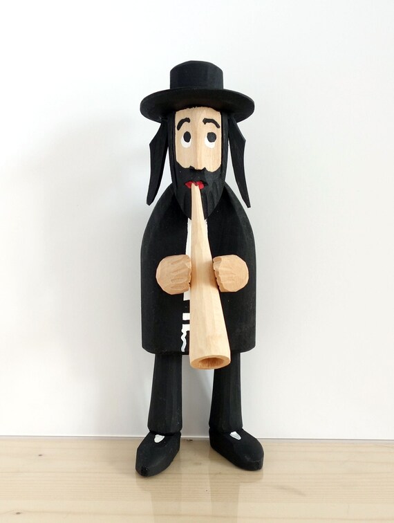 Jewish Musician with Flute / Jew Handmade of wood / Jew | Etsy