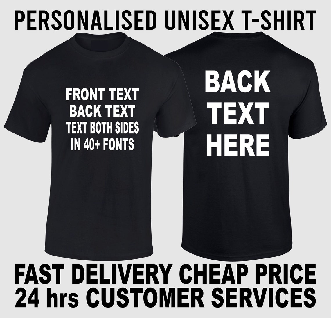 Personalised T-shirt FRONT BACK Text Stag Do Hen Party - Etsy