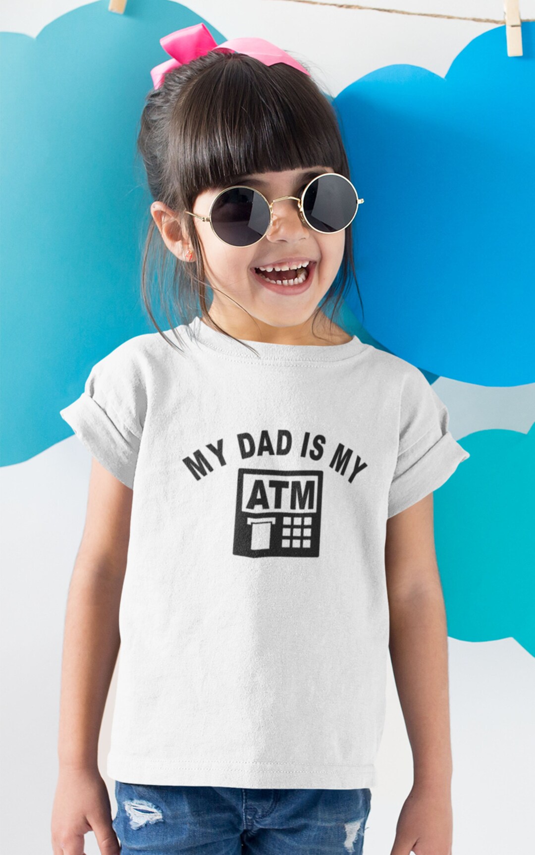 Funny T-shirt, My Dad is My ATM Kids Novelty Xmas Gift Top - Etsy