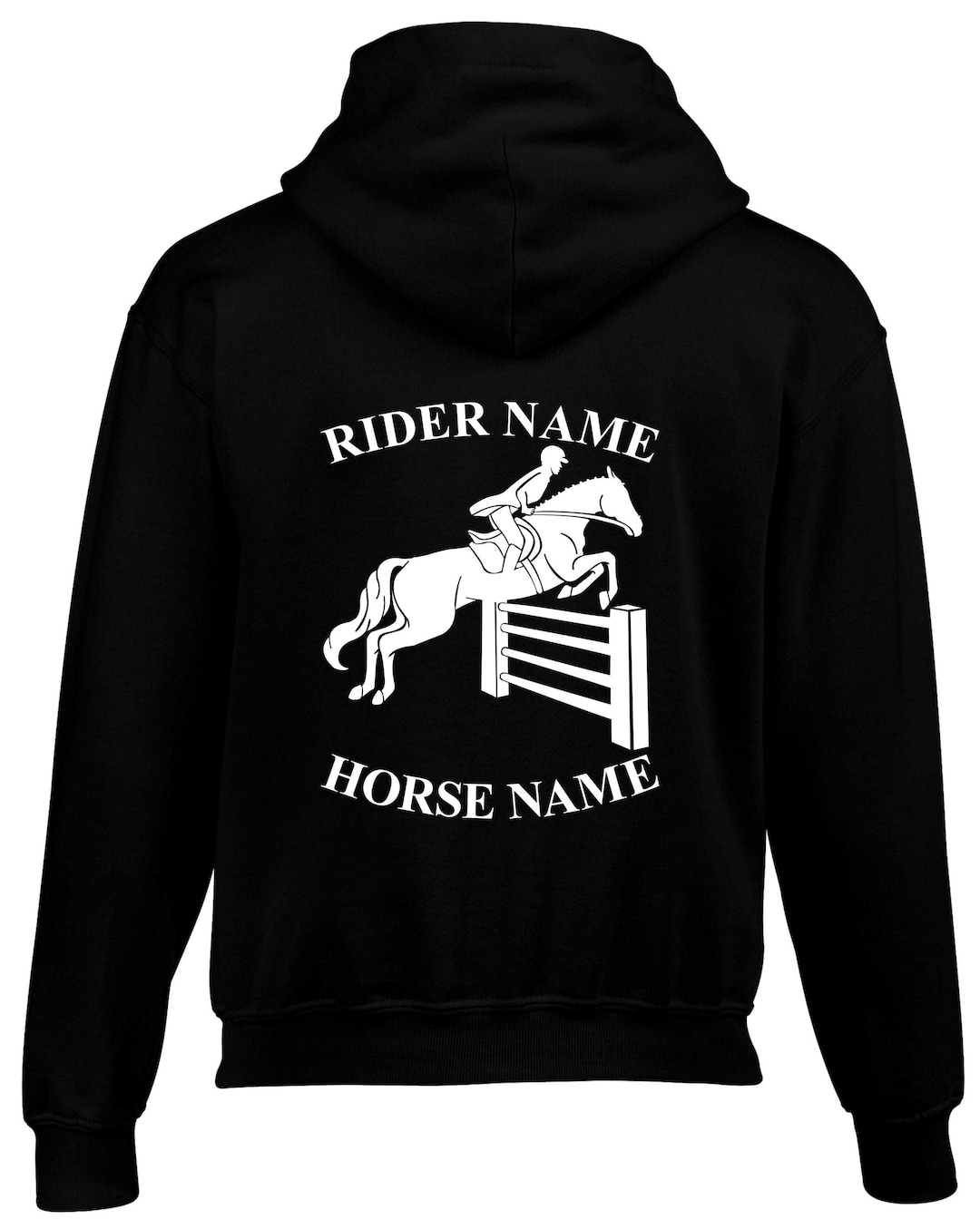 Personalised Horse Hoodie, Racing Hoody Gift, EQUESTRIAN Equine COB ...