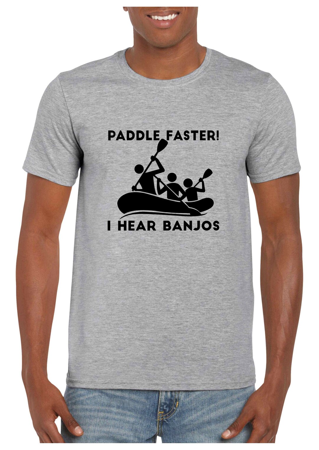 Paddle Faster T-shirt: Funny Sarcastic Banjo Joke, Unisex Cotton Tee - Etsy