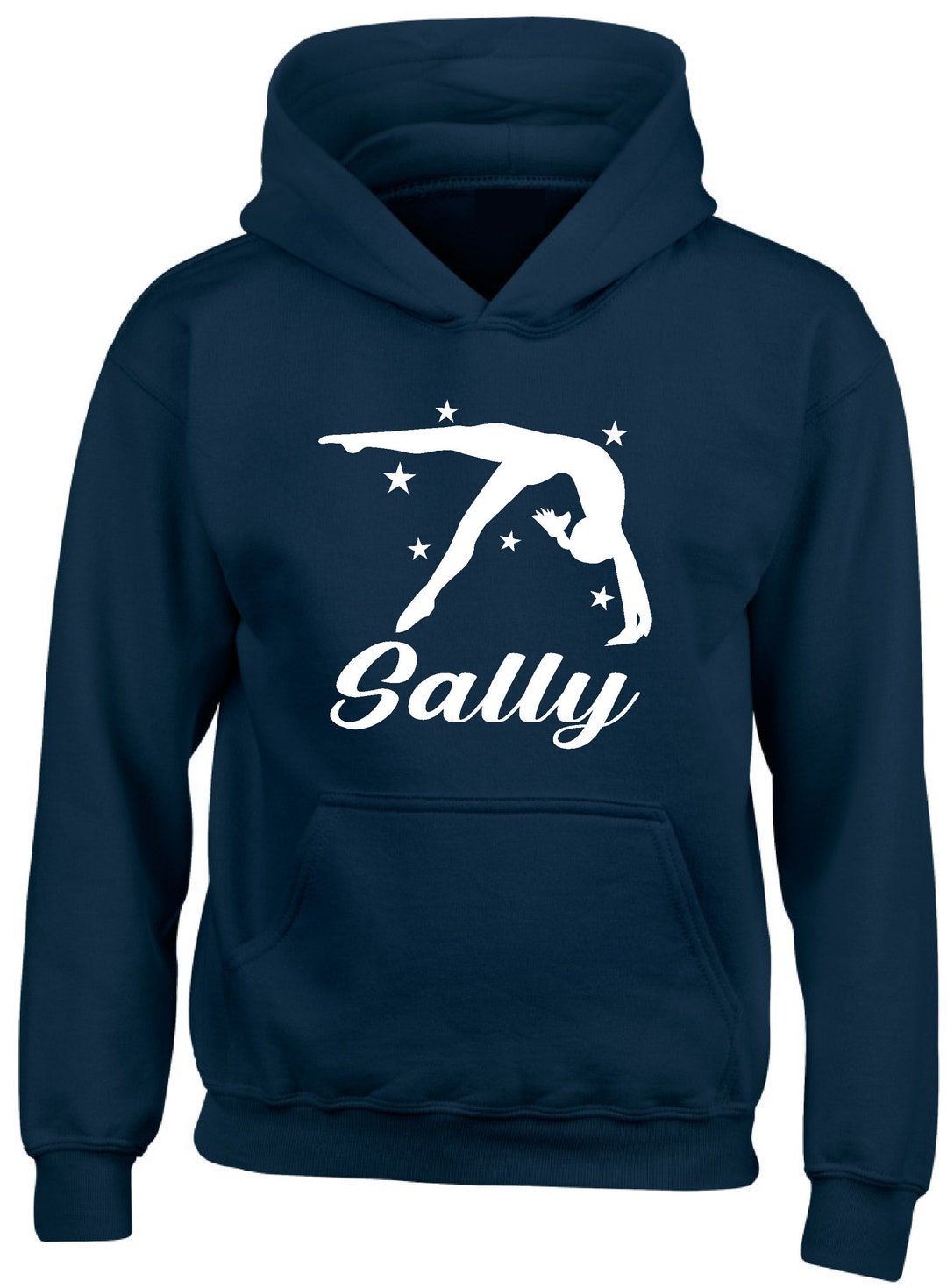 Personalised Gymnastics Hoodie: Ballet Dancer Backflip, Unisex Jumper ...