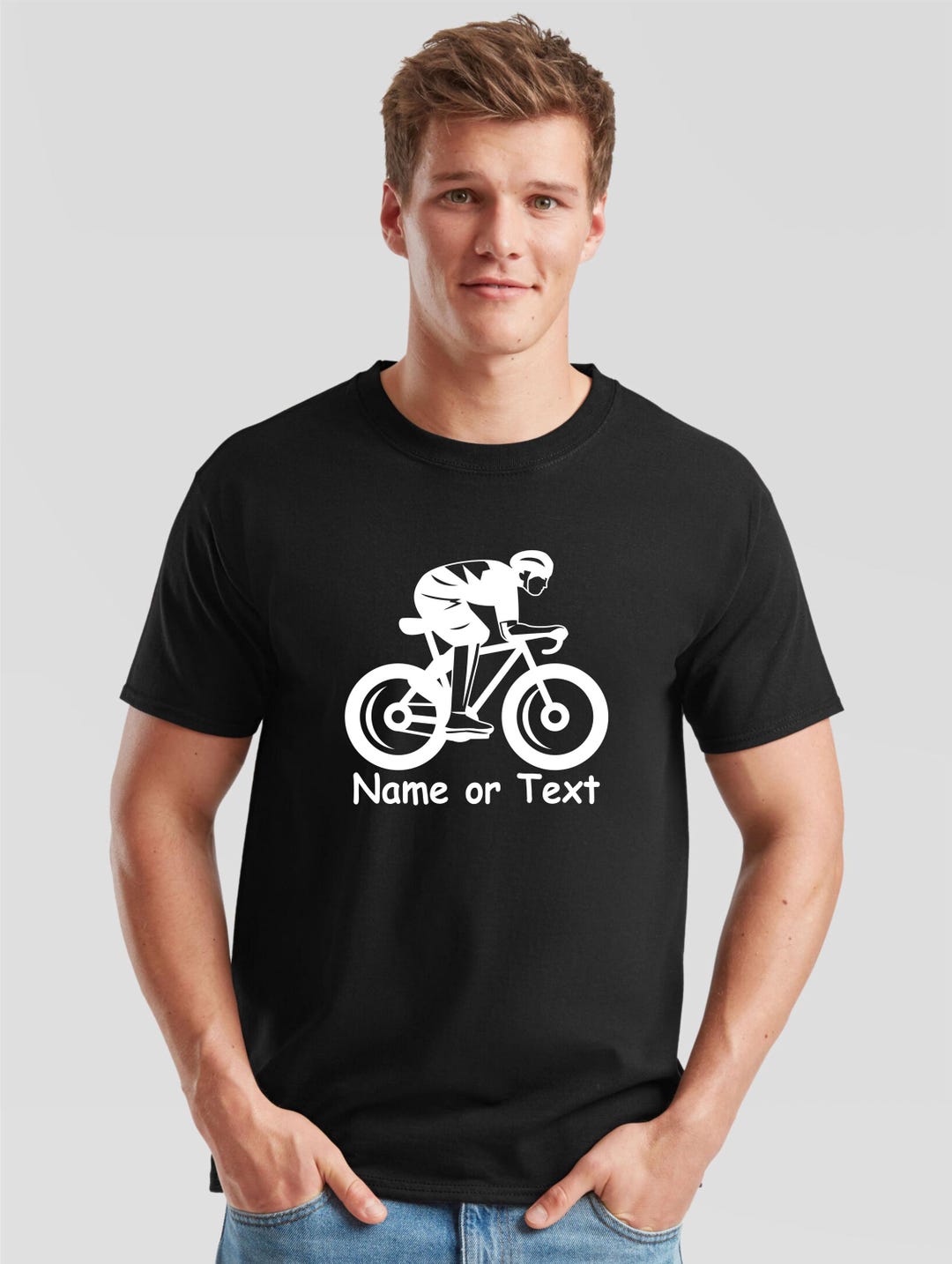 Personalised Cycling T-shirt Custom Cycle Racer Name Cyclist Cycling ...