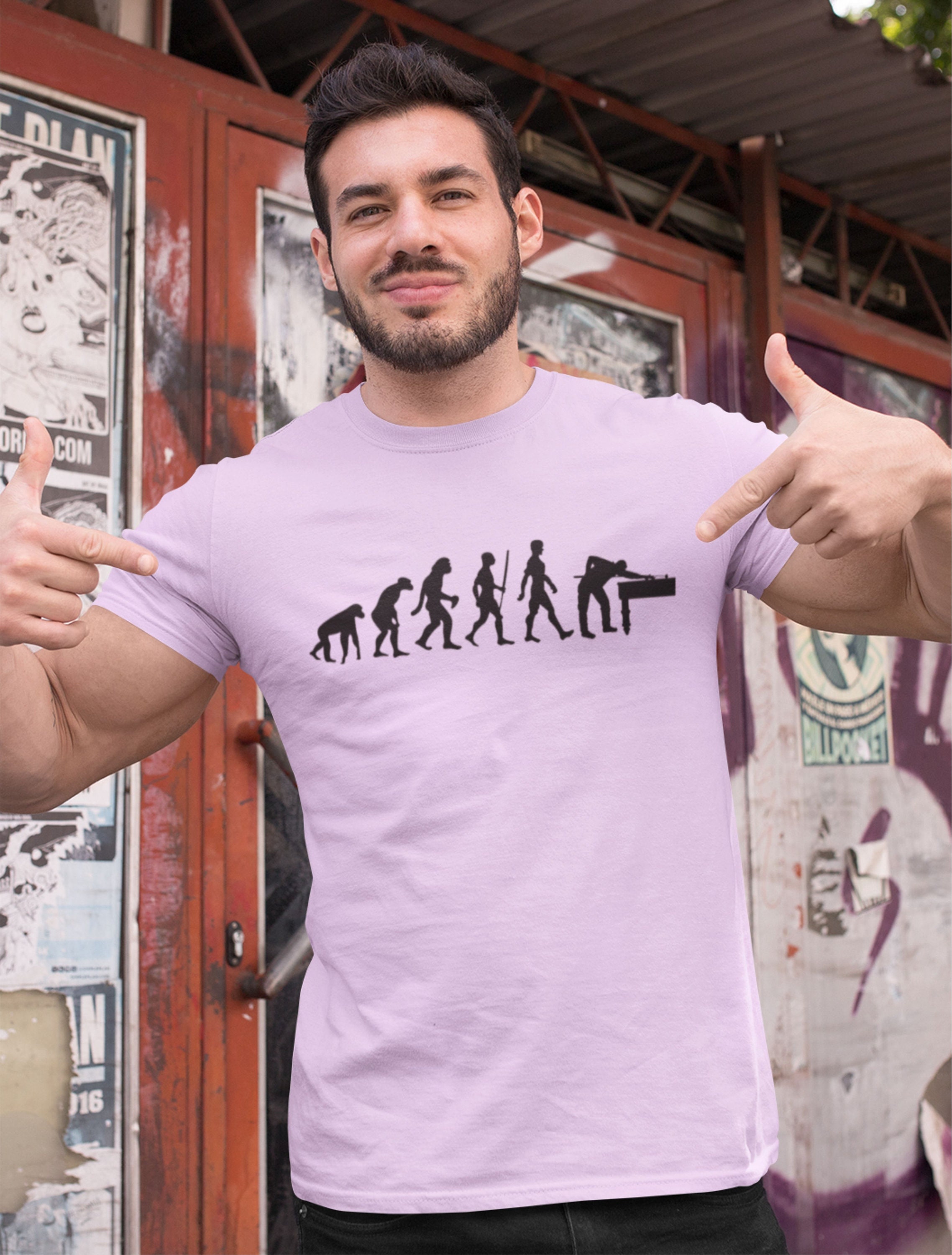 Evolution Snooker T-shirt, Funny Billiards Pool Evolve Player Gift Xmas ...