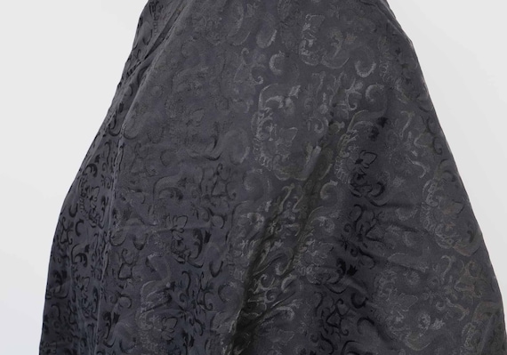 BLACK Classic pattern Jacquard Fabric Retro Cloth Making | Etsy