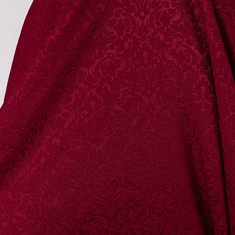 Jacquard Wine Fabric - Etsy UK