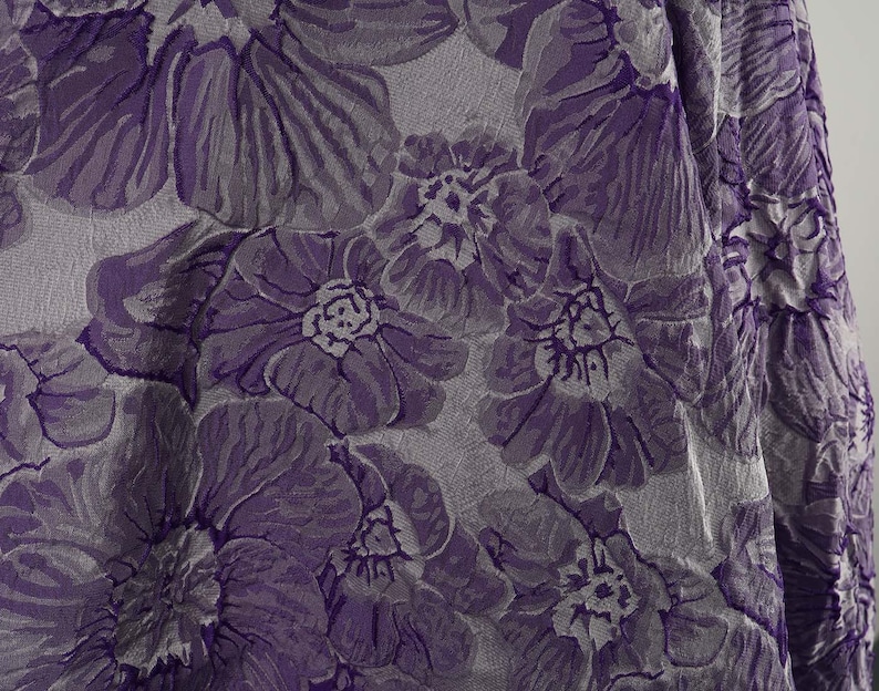 Purple Embossed Flower Jacquard Fabric 60" Wide - Sold by the Yard - Etsy
