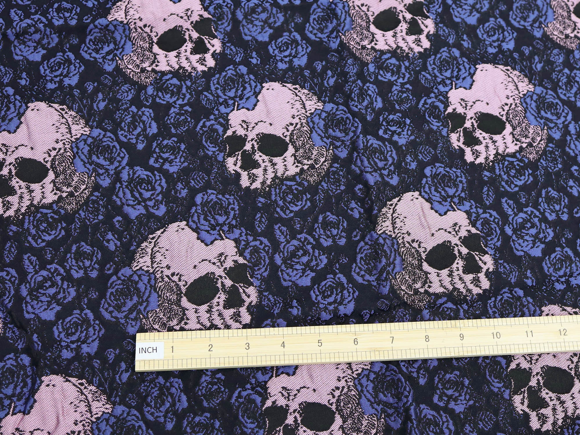 Embossed Skull Brocade Jacquard Fabric for Dress Making 56" Wide - Sold ...