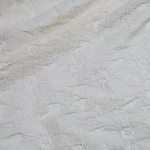 Ivory Embossed Flower Jacquard Fabric 58" Wide - Sold by the Yard - Etsy
