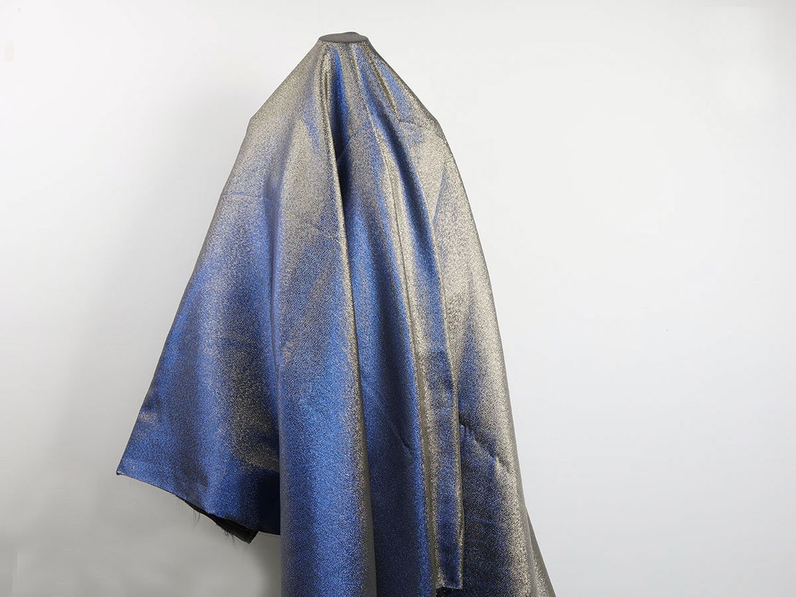 Iridescent Jacquard Fabric Polyester Metallic Thread 58 | Etsy