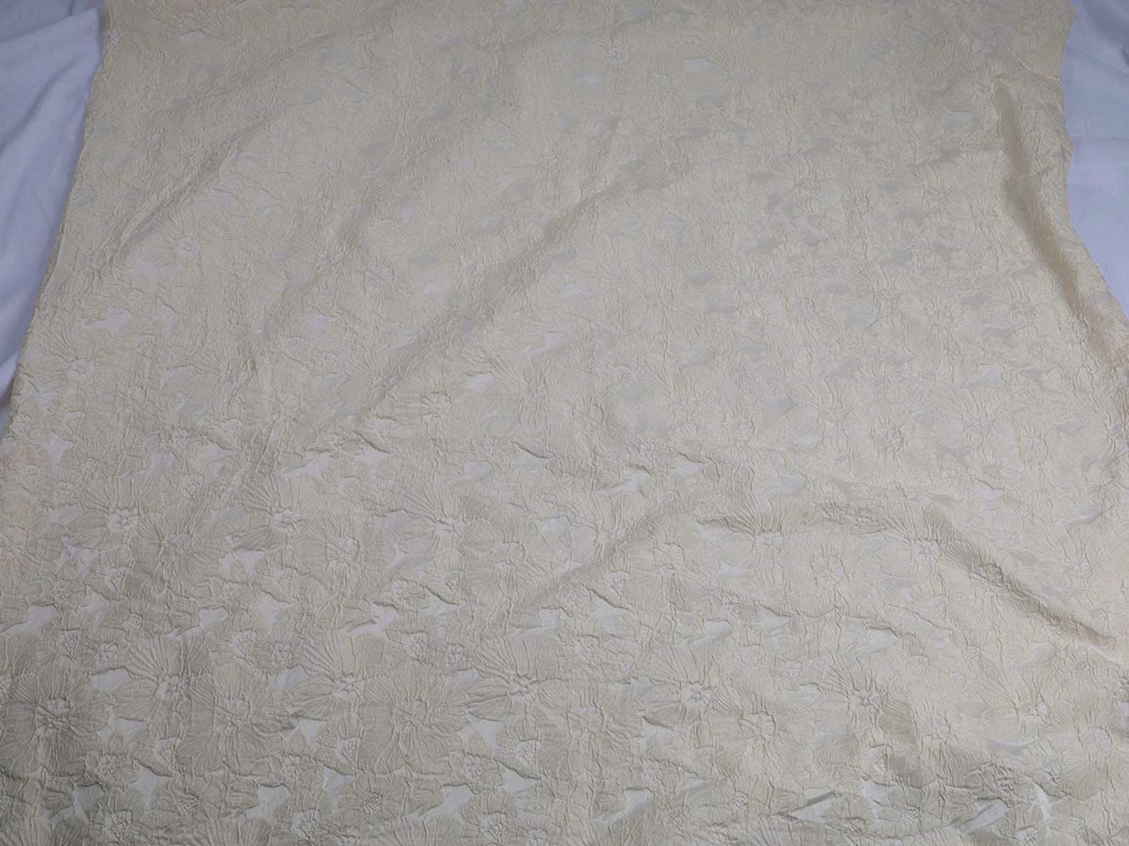 Ivory Embossed Flower Jacquard Fabric 58" Wide - Sold by the Yard - Etsy