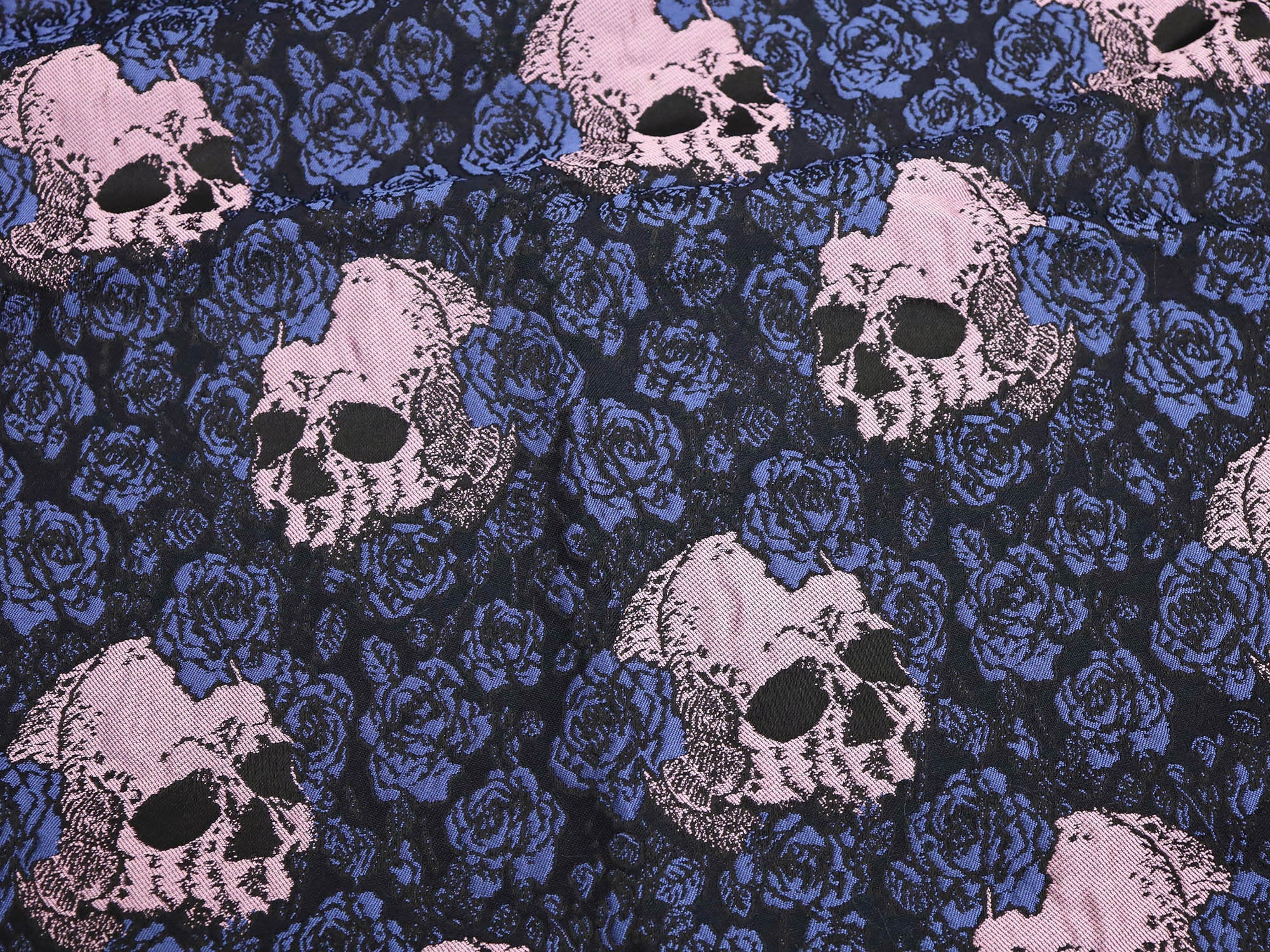 Embossed Skull Brocade Jacquard fabric for dress making | Etsy