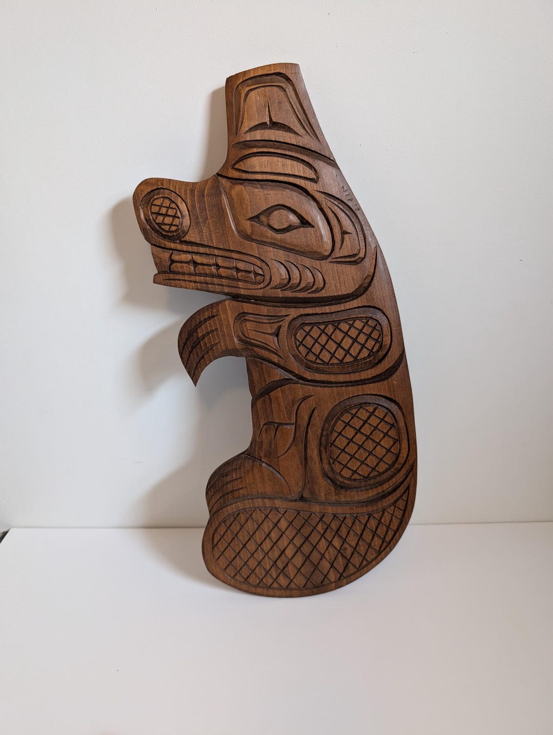 Haisla Artist Lyle Wilson Cedarwood Wall Art Beaver Carving, North ...
