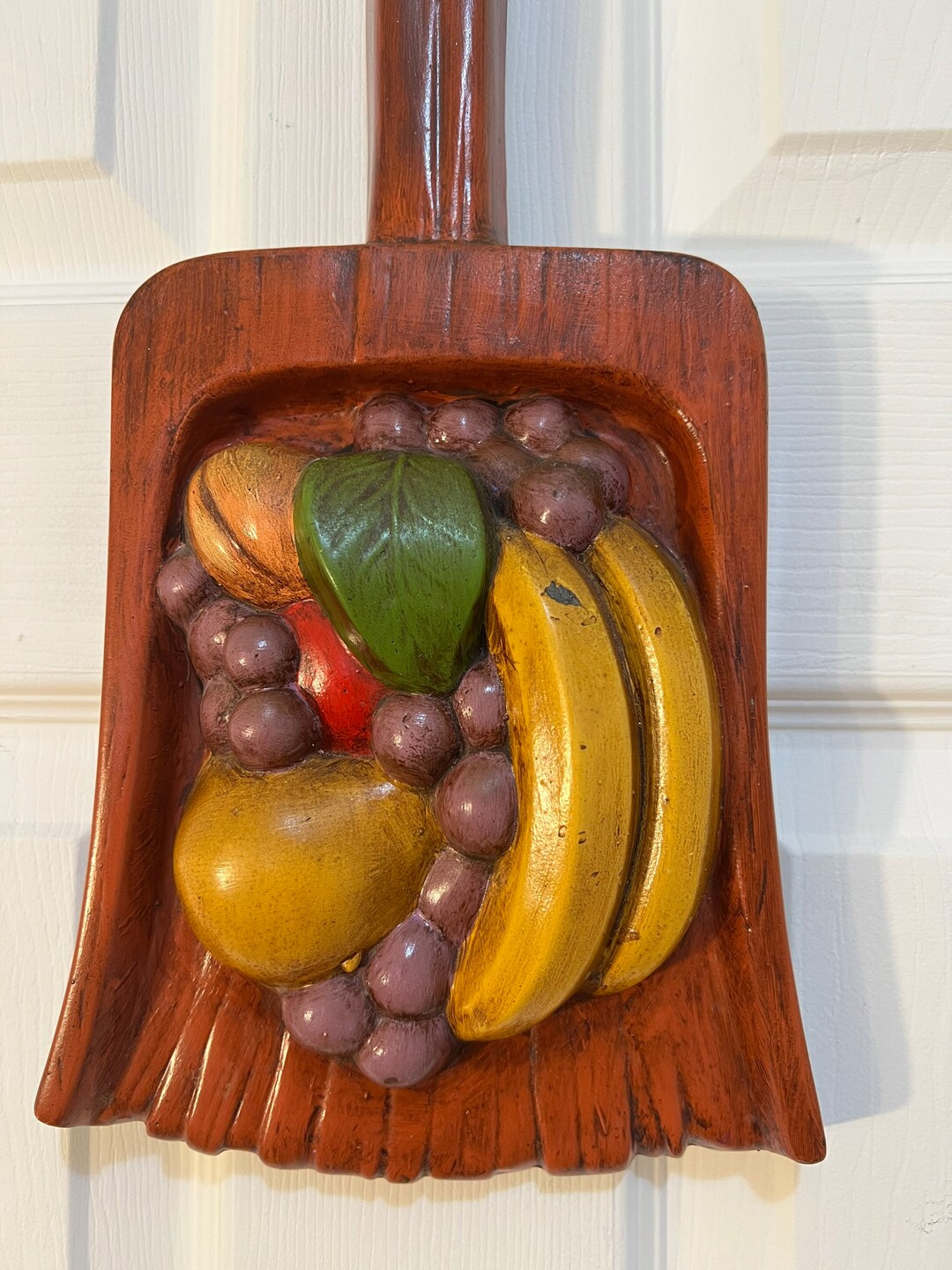 Mid Century Chalkware Fruit Platter Wall Plaque Decor, Retro Fruit ...