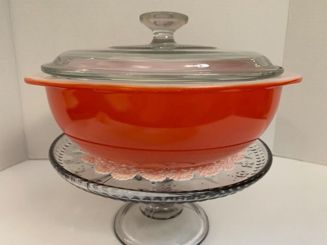 Vintage Pyrex 024 2 Quart Red Casserole, MCM Retro Kitchen, USA Vintage ...